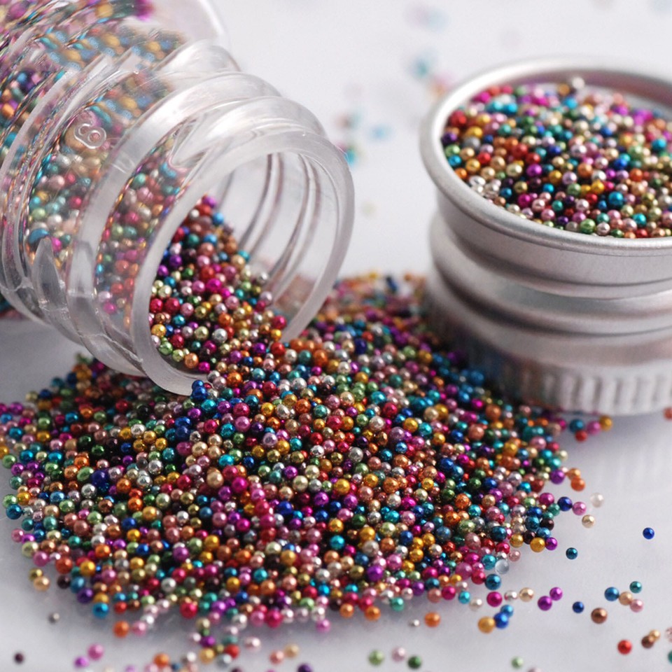 50Gram Mixed Colour Glass Beads Microbeads No-hole Embellishment ...