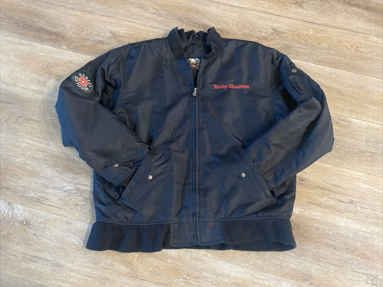 Harley Davidson Mens Jacket Riding Gear Size Large Black RN 103819 CA ...