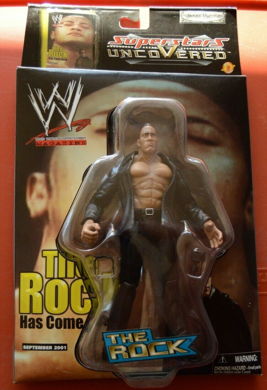 WWE THE ROCK 2001 SUPERSTARS UNCOVERED Jakks Figure NIB | eBay