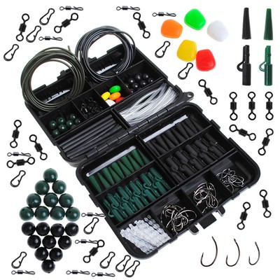 280pcs Carp Fishing Accessories Kit Tackle Box Set Jig-Hooks Swivels ...
