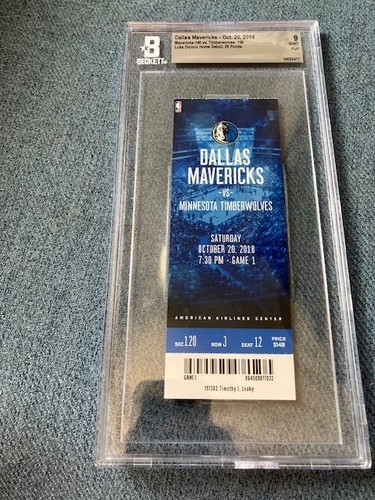 2018 Luka Doncic NBA 1st Home Game Debut Rookie Ticket ( BGS Mint 9) | eBay