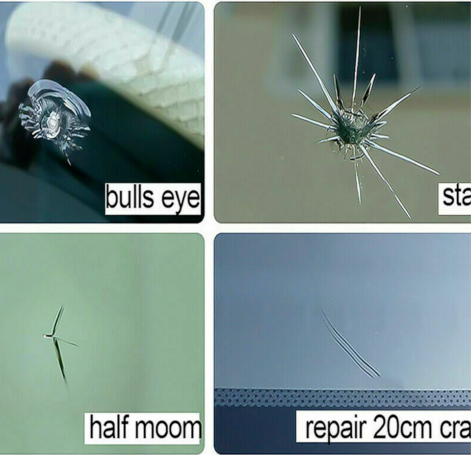 DIY Car Windscreen Repair Kit WindShield Glass Chip Crack Fix Resin Fix ...