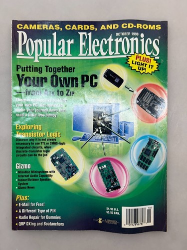 Vintage Popular Electronics Magazine October 1998 Free Shipping | eBay