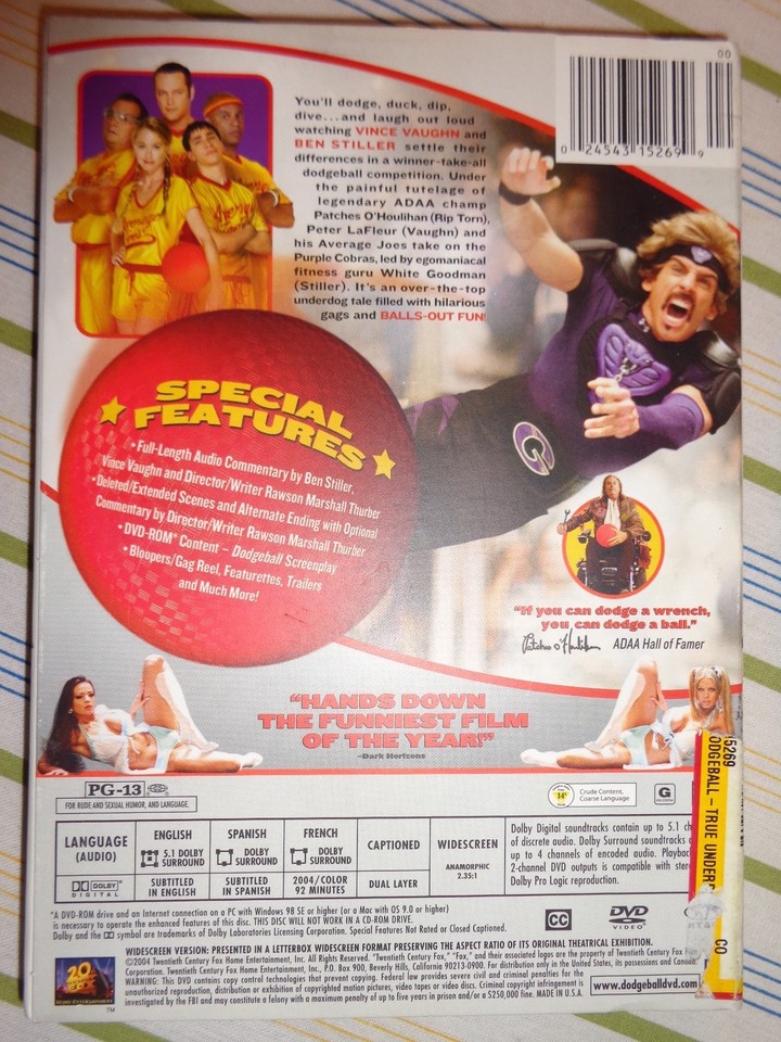 Dodgeball: A True Underdog Story (DVD, 2004, Widescreen) | eBay
