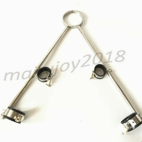Stainless Steel Spreader Bar Rack handcuffs Ankle Bondage Set Leg ...