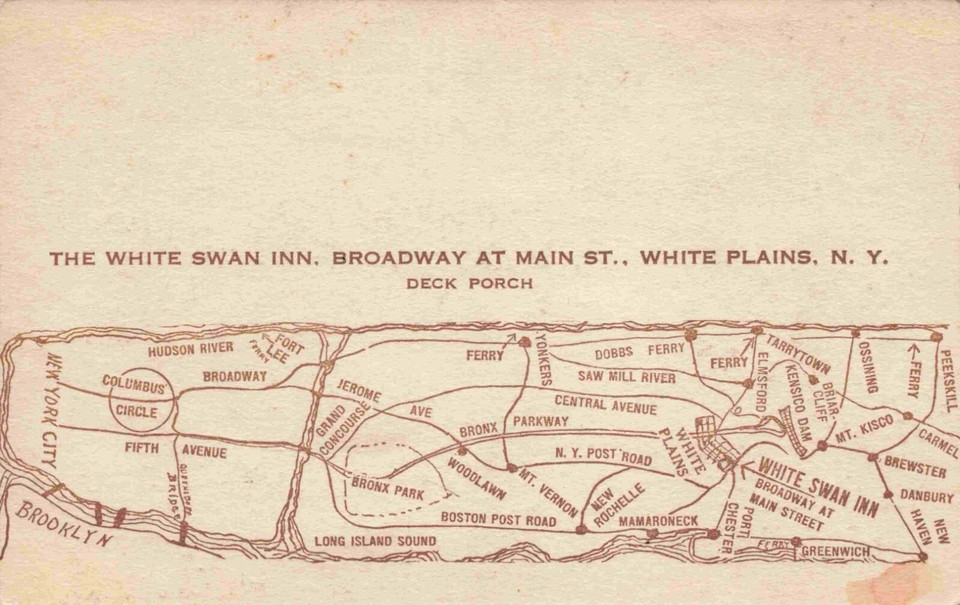 Deck Porch, The White Swan Inn, Broadway & Main, White Plains New York ...