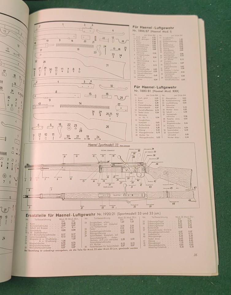 Geco 1937 German Small Arms parts catalog Original | eBay