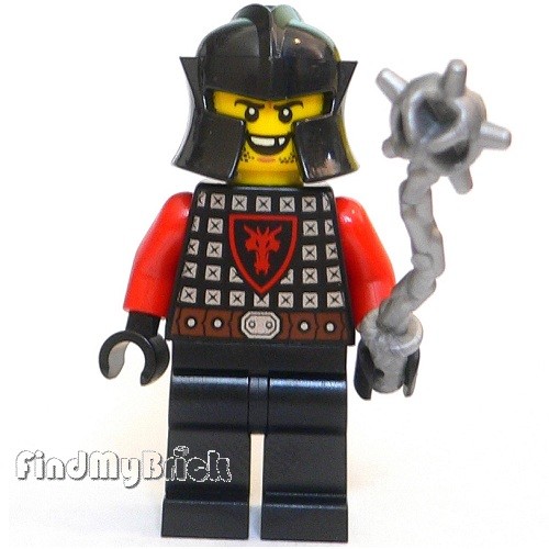 C394 Lego Castle Dragon Knight Minifigure with Spiked Flail from 70400 ...