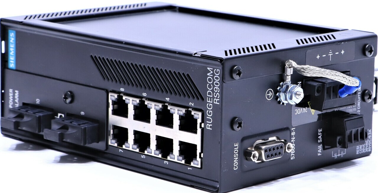 SIEMENS RS900G RS900G-24-D-2SC10-C01 RUGGEDCOM FIBER OPTIC ETHERNET ...