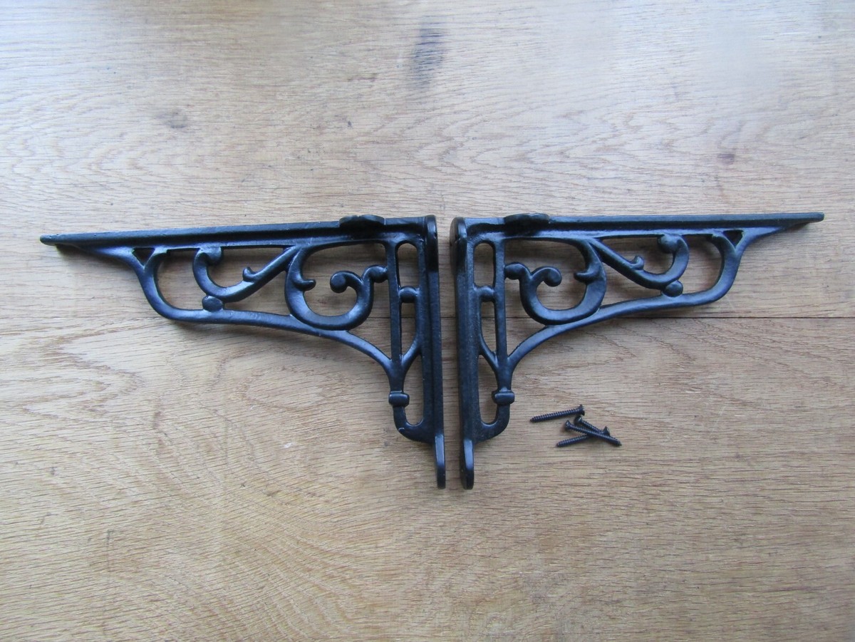 Metal Scroll Brackets 10 Inch Victorian Scroll Cast Iron Shelf Bracket
