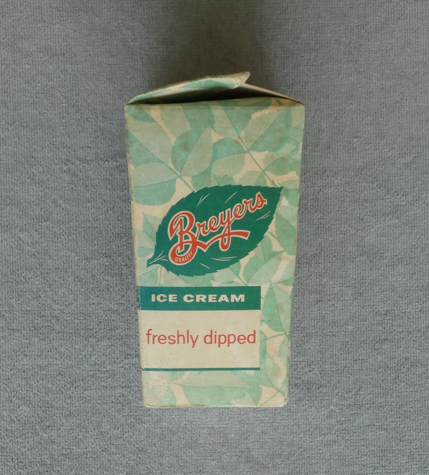 Breyers one quart freshly dipped ice cream pail cardboard carton | eBay