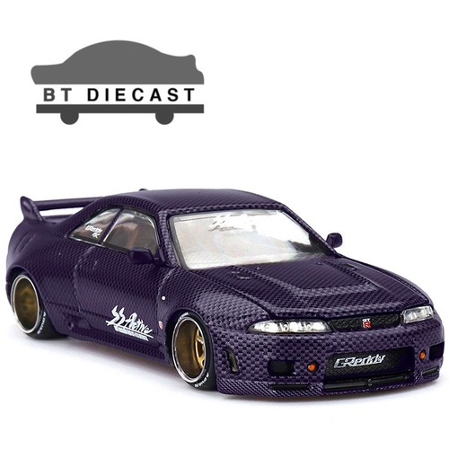 MINI GT x KAIDO HOUSE NISSAN GT-R R33 ACTIVE CARBON R V2 1:64 PURPLE ...