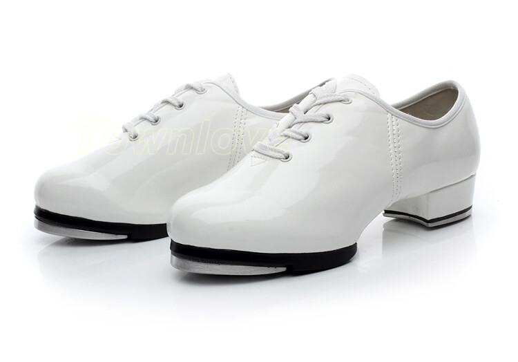Unisex Tap Dance Shoes Women Men Jazz Step Dance Shoes Lace Up Clogging ...
