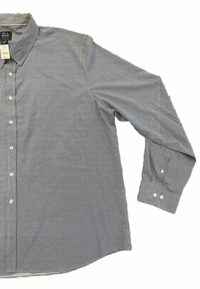 JOS. A. Bank Button Down Shirt Size 4XLT Blue Houndstooth Traveler ...
