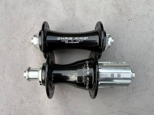 Chris King R45 Front and Rear Hub Set 20/24 Hole Black Rim Brake ...