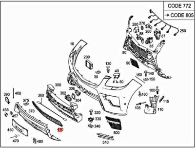 Genuine MERCEDES W166 GLE W166 M-CLASS Trim bumper 1668855925 | eBay