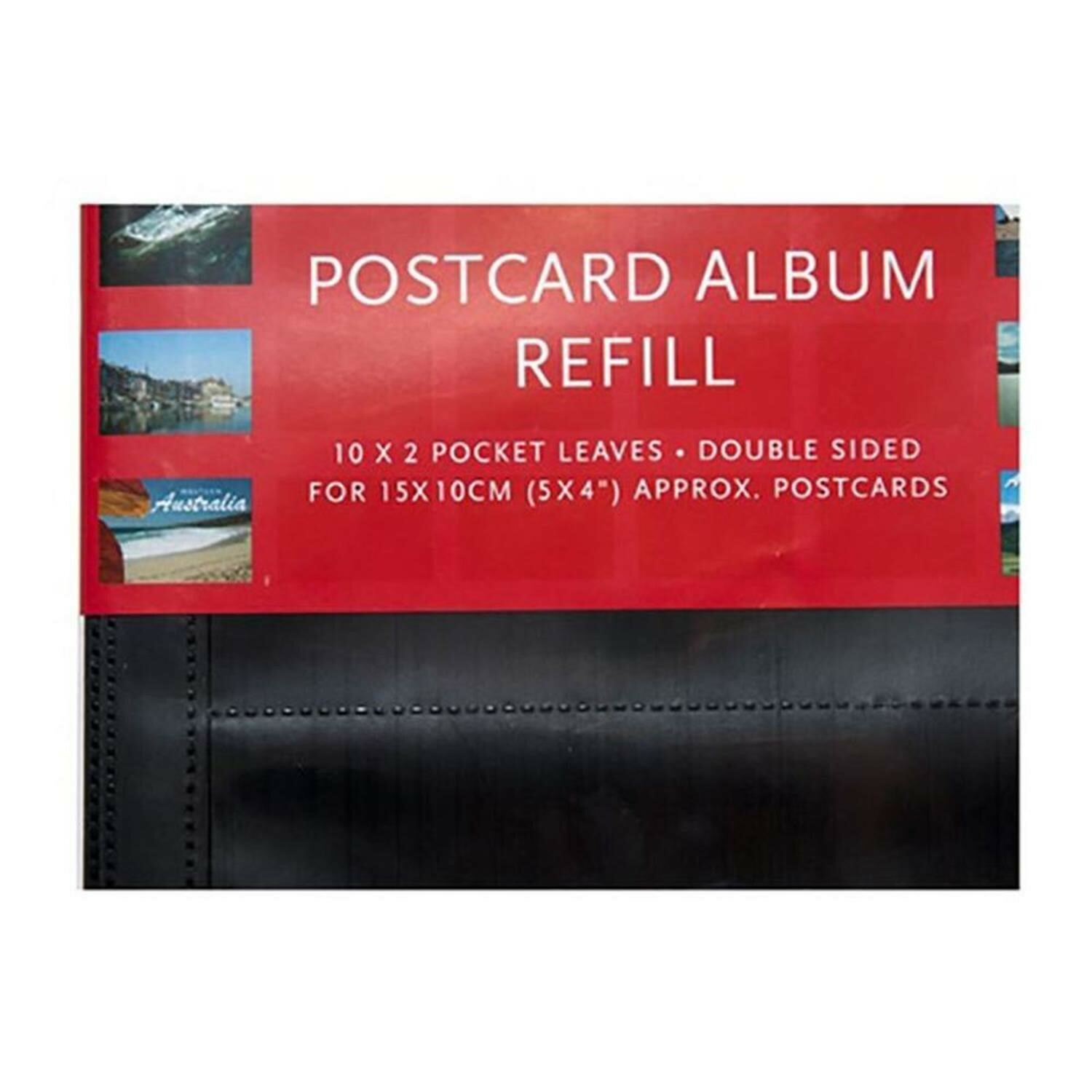 WHSmith Postcard Album Refills Double Sided for 15x10cm Postcards Pack ...