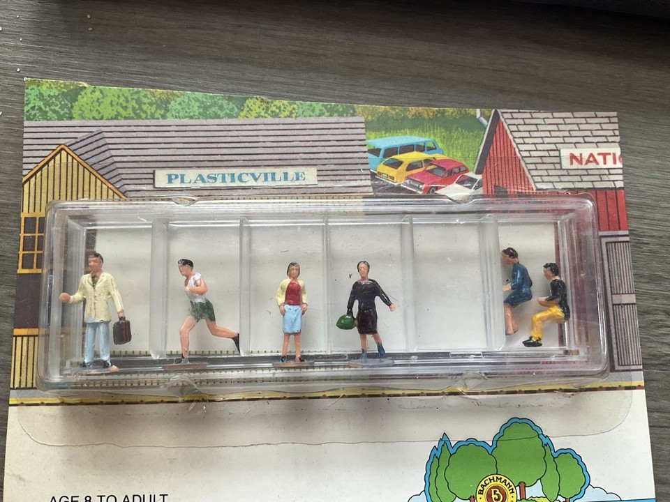 4 Vintage Bachman Mini-People Sets HO Scale Train Crew Work Crew ...