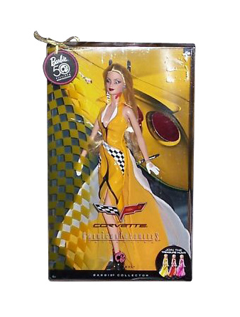 Yellow Corvette Barbie Doll Model Muse Americas Favorites Collection ...