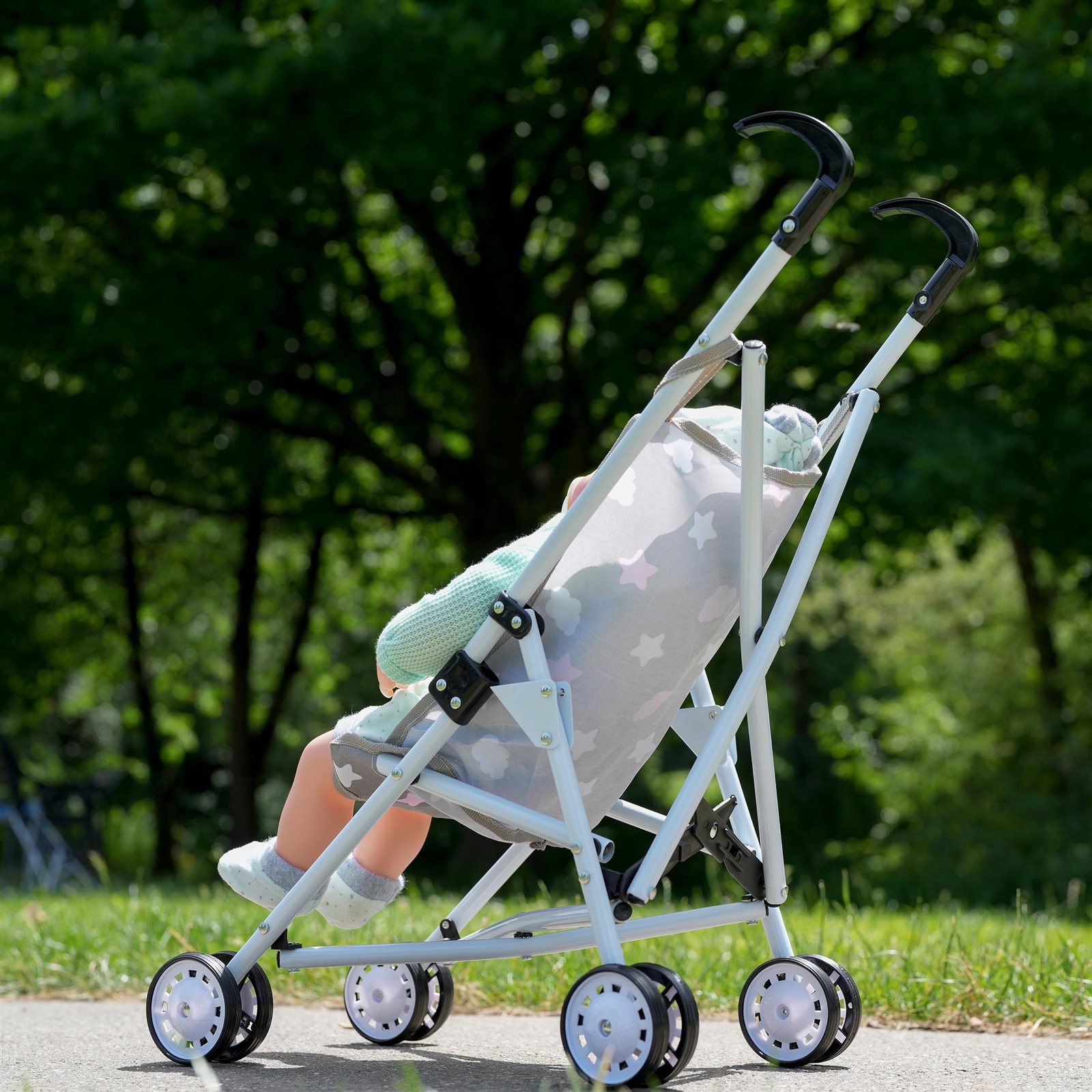 BiBi Doll Stars Baby Dolls Buggy Foldable Stroller Dolls Pram Pushchair ...