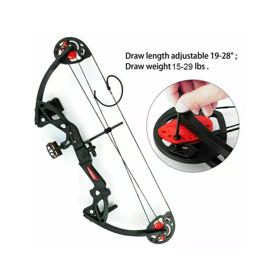Compound Bow and Arrow Set 15-29lbs Right Hand Beginner Archery Target ...