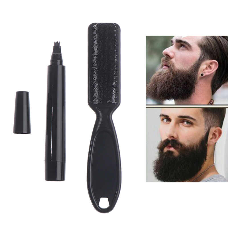 Beard Pen Beard Filler Pencil And Brush Beard Enhancer Waterproof ...