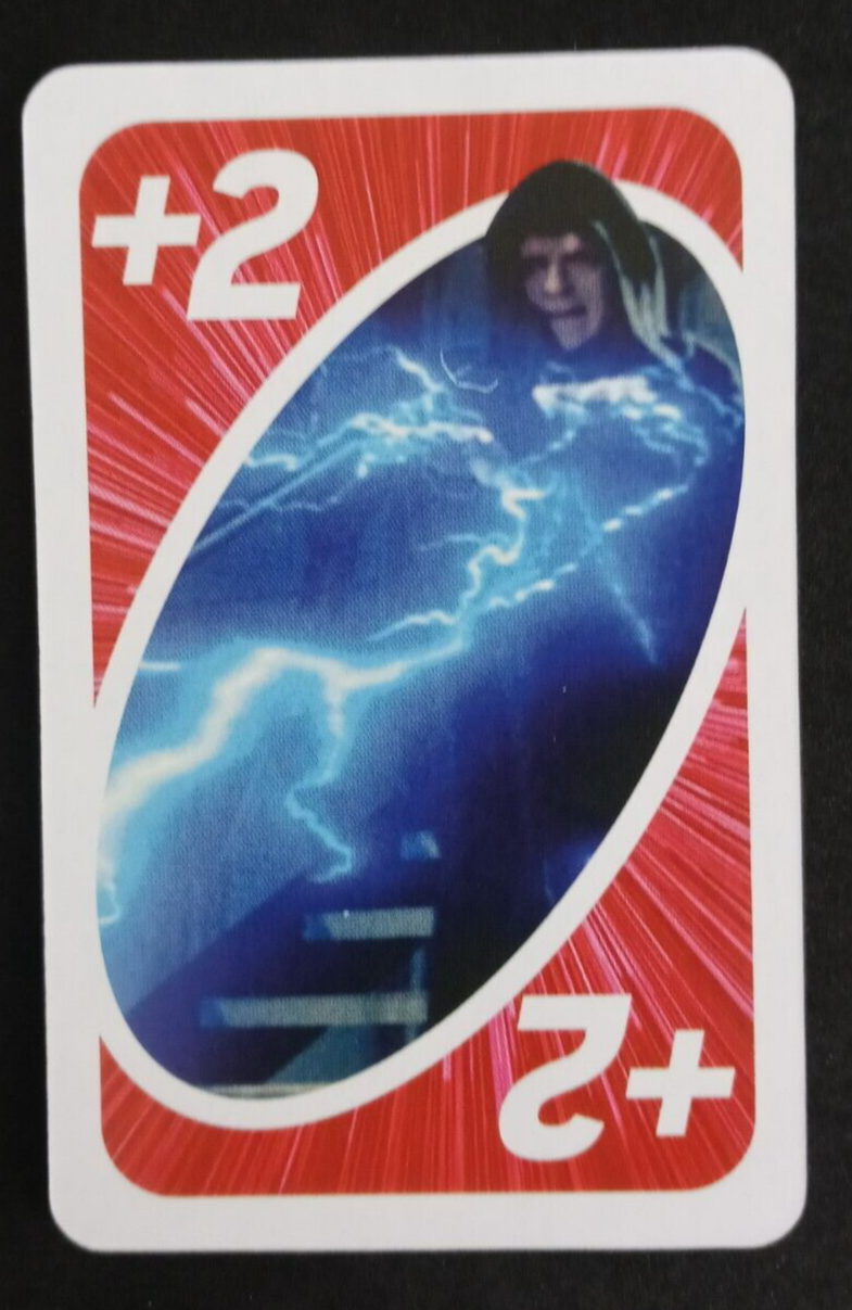 2020 Mattel Star Wars UNO Card Red Darth Sidious Emperor Draw 2 Card | eBay