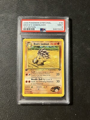 Brock's Sandslash 36/132 Pokemon Gym Challenge First Edition PSA 9 | eBay