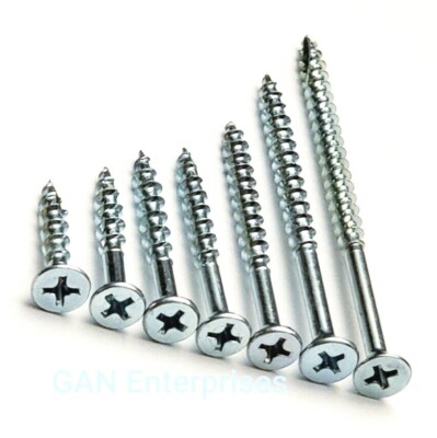 Particle Board Screws Phillips or Combo PH/SQ Type 17 with Nibs, Zinc 1 ...