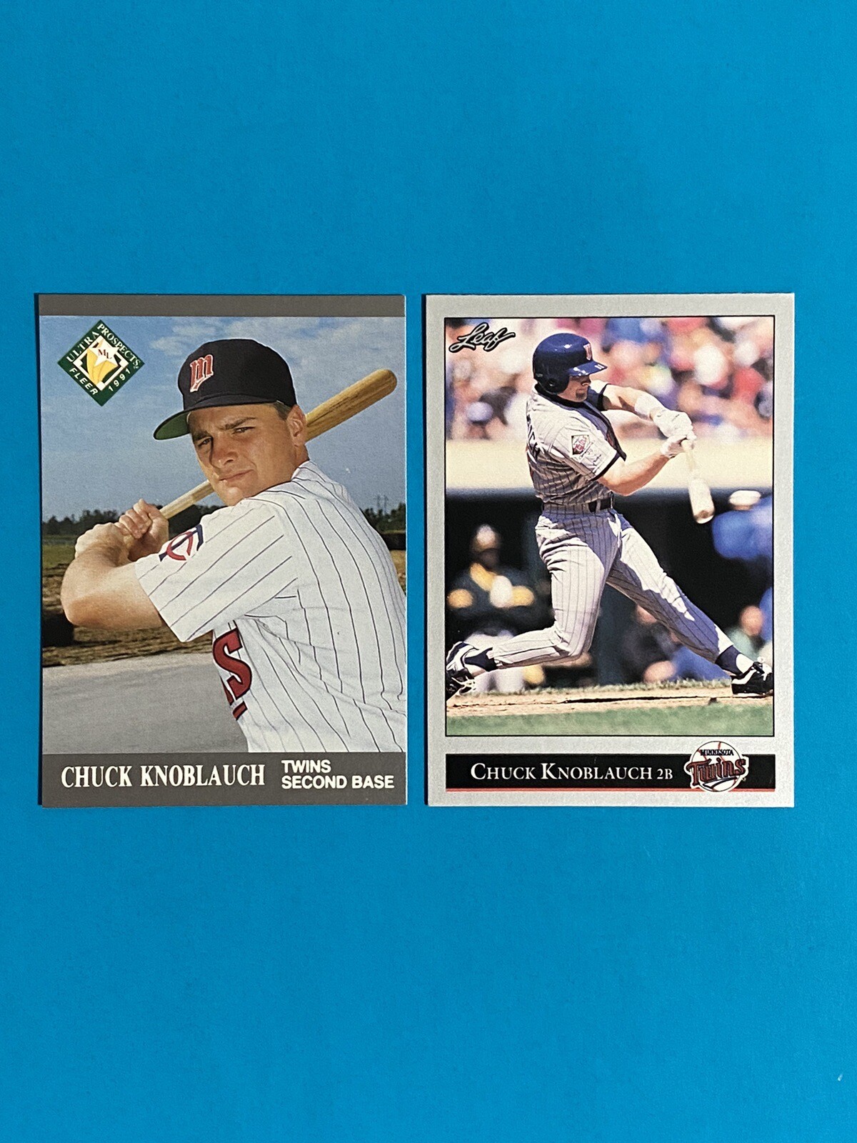 Chuck Knoblauch Rookie Card Lot 1991 Fleer Ultra + 1992 Leaf Twins | eBay