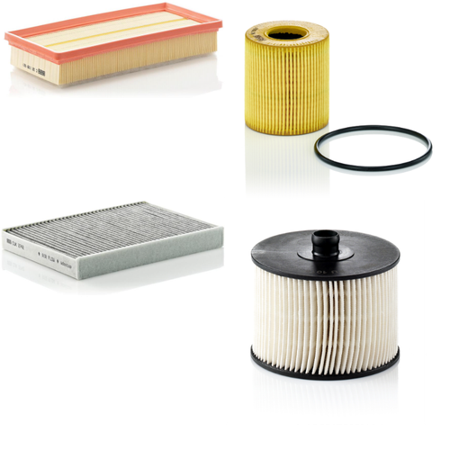 MANN-FILTER Air Oil Cabin Fuel Filter Service Kit fits Citroen C5 RD 2. ...