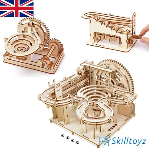 Marble Run Moving Wooden Model Kit DIY 3D Laser Cut Self Assembly Fun ...