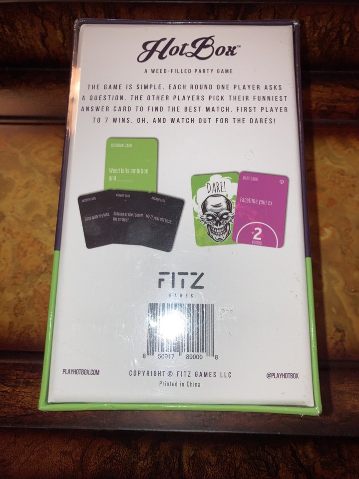 Hot Box Card Game Weed Filled Pot Plant Party 420 Day Stoner Marijuana ...