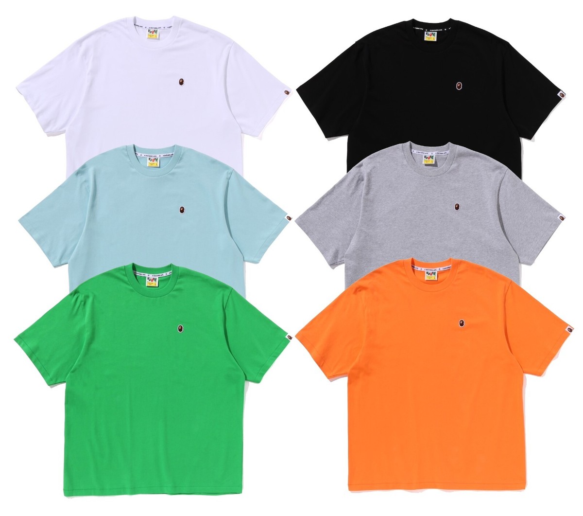 A BATHING APE Men's APE HEAD ONE POINT RELAXED FIT TEE A BATHING APE Men's APE HEAD ONE POINT RELAXED FIT TEE