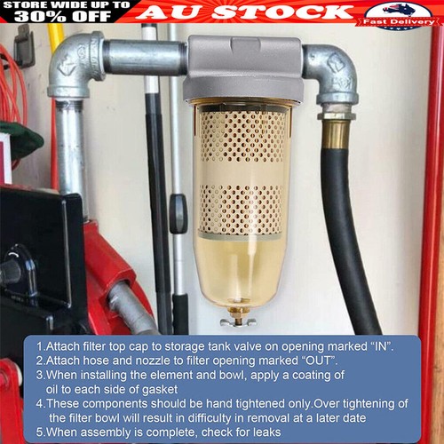 B10-AL Fuel Tank Filter Fuel Water Separator Assembly w/PF10 Element ...