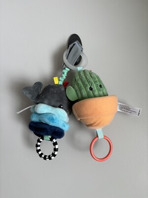 Baby Vibrating Toy Lot Skip Hop Pull Down Cactus & Sassy Nautical Ocean ...
