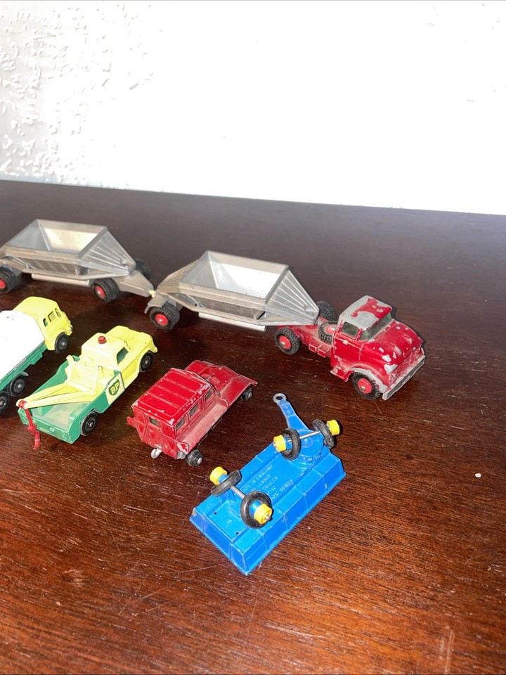 Vintage Matchbox Lesney Toy Metal Trucks Lot 5 Trucks 3 Trailers | eBay