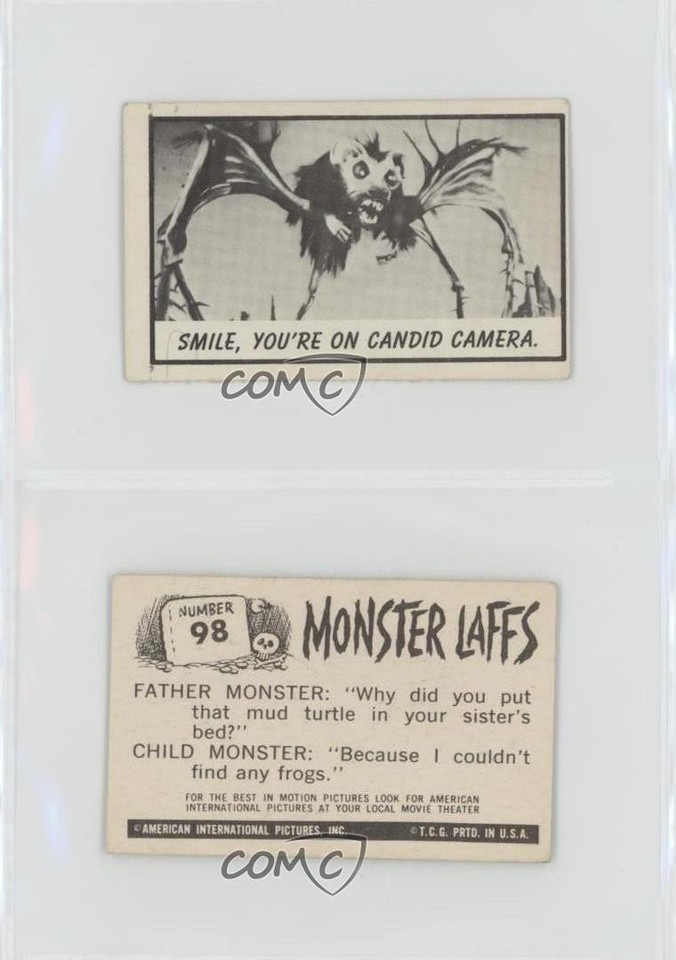1963 Topps Monster Midgees Mini-Monster Laffs Smile You're on Candid ...