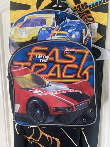 School Backpack 16" Fast Track Hot wheels Travel Tote Bag Free Shipping ...