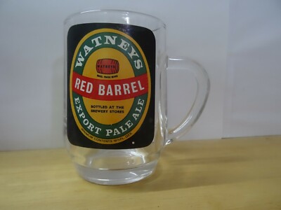 VINTAGE RED BARREL WATNEYS EXPORT PALE ALE GLASS MUG VTG | eBay