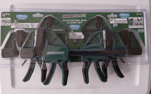 Masterforce Ratching Bar Clamp Set - 6 Piece | eBay