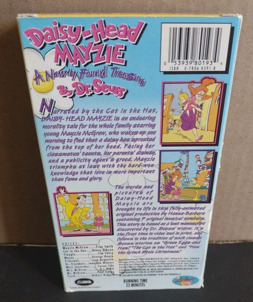 Dr. Seuss - Daisy-Head Mayzie (VHS, 1995) 53939801934 | eBay