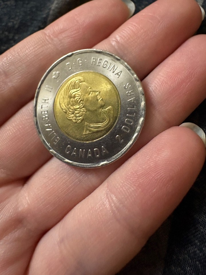 Rare *multiple errors* 2019 D Day coloured Toonie in uncirculated like ...