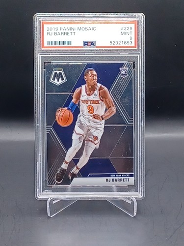 2019-20 Panini Mosaic RJ Barrett Rookie Card RC #229 PSA 9 Mint Raptors ...
