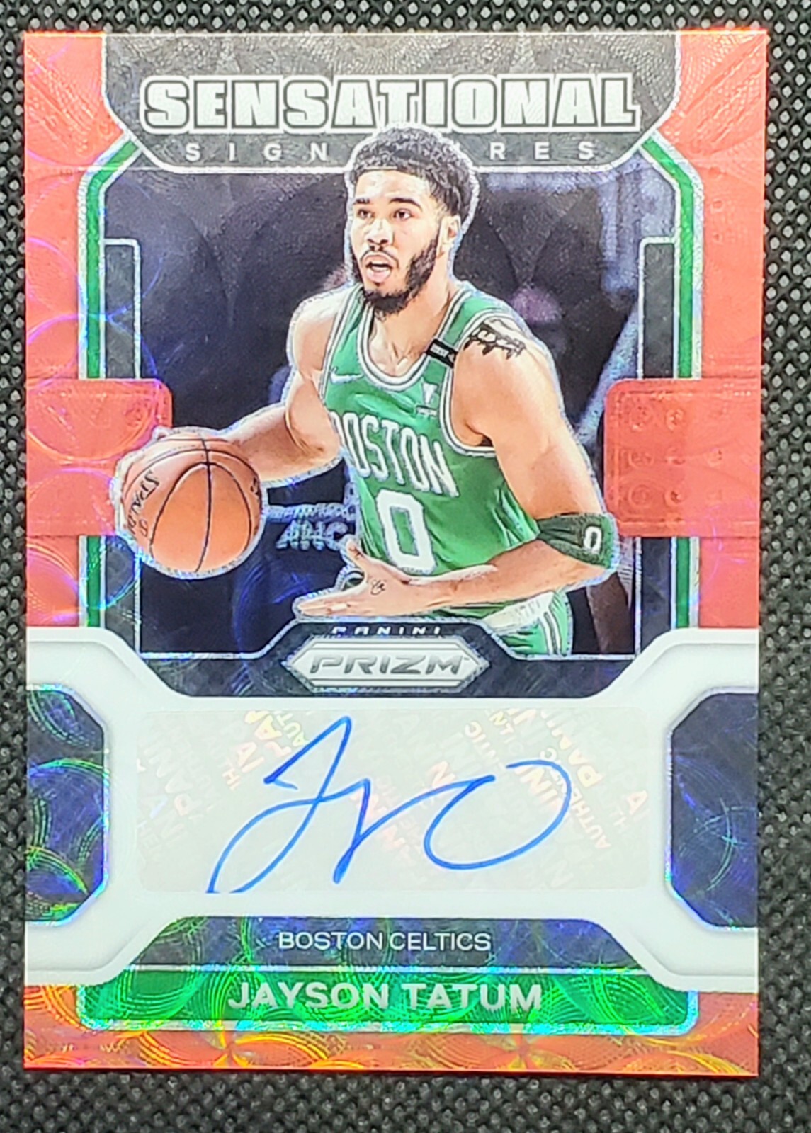 2021-22 Panini Prizm Sensational Signatures Jayson Tatum Choice Red SSP ...