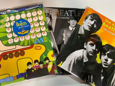 NEW Lot 3 BEATLES Wall Calendars 2016 2015 2003 Mint | eBay