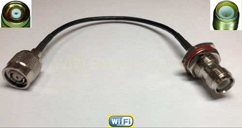 RG174 RP-TNC FEMALE BULKHEAD JACK to RP-TNC MALE PLUG Coaxial RF ...