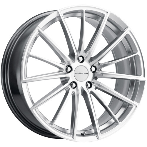 (Set of 4) Vision 473 Axis 16x7.5 5x115 +34mm Silver Wheels Rims 16 ...
