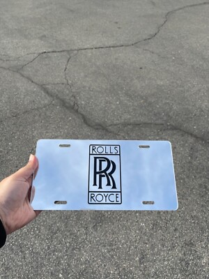 Rolls-Royce Emblem Acrylic Mirror License Plate Auto Tag | eBay