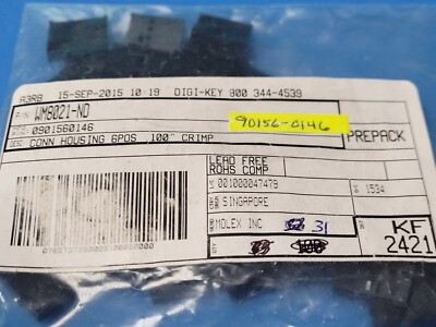 (10 PCS) 90156-0146 MOLEX CONN RCPT HSG 6POS 2.54MM ROHS | eBay